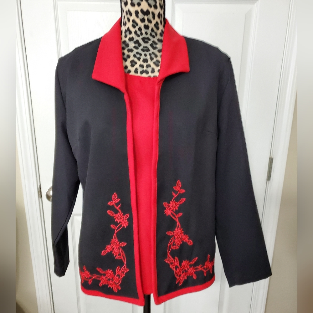 Vintage Anthony Richards Top & Embroidered Jacket Set - Gem